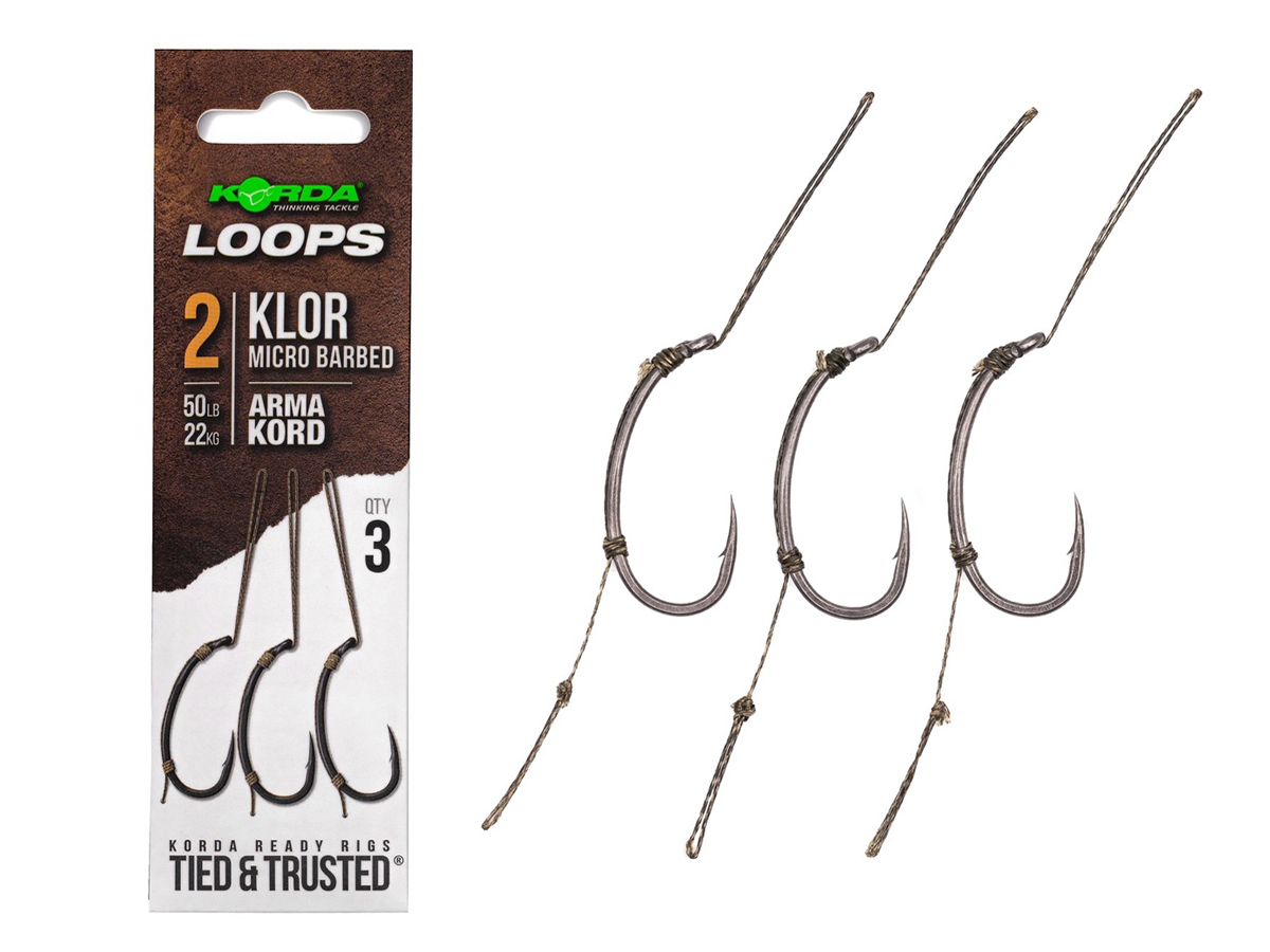 Korda Haken Loop Rigs Klor Micro Barbed - Karpfenhaken - Angelshop ...
